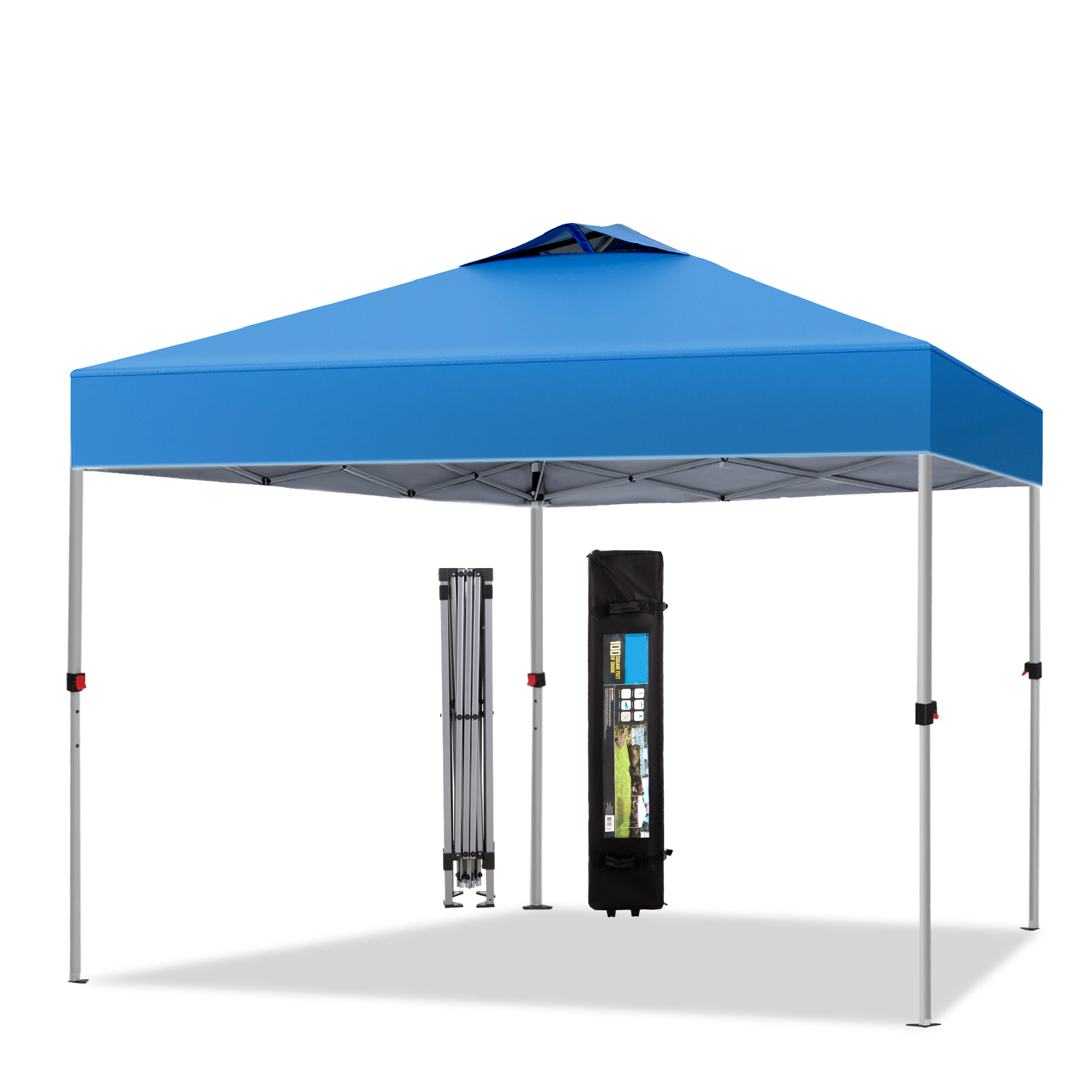 Ozark Trail 10' x 10' Simple Push Straight Leg Canopy (100 Sq. ft ...