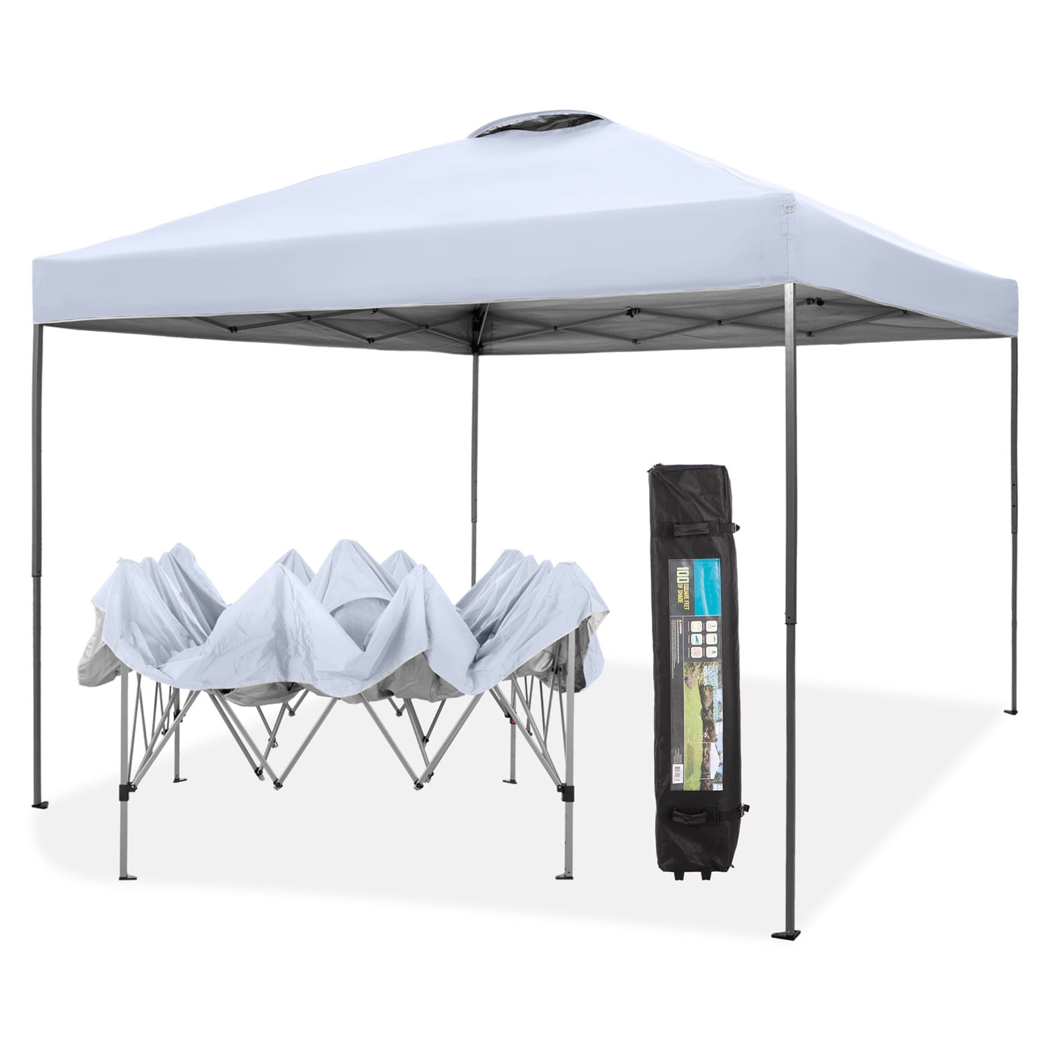 Summit Living Easy Shelter Outdoor 10x10ft Quick Portable Pop-up Canopy ...