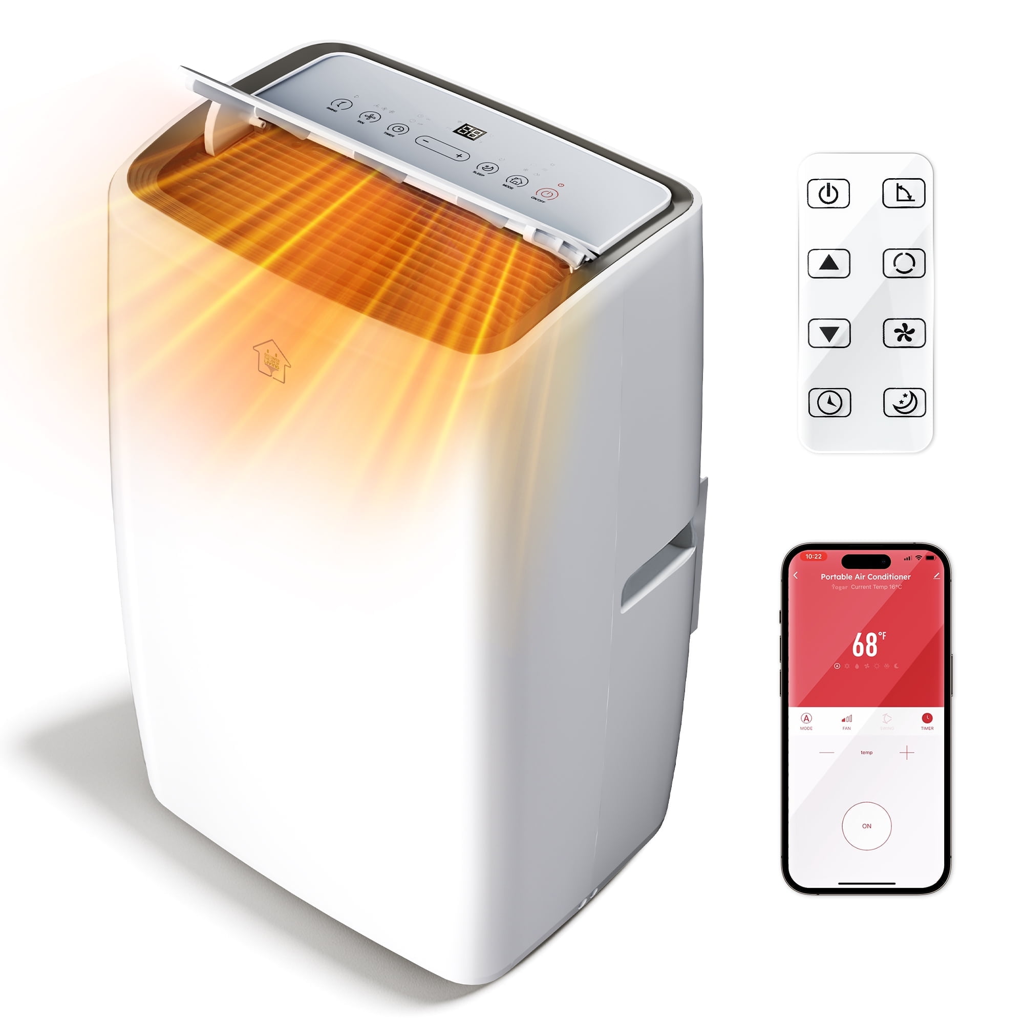 MF Studio 12000BTU ASHRAE Portable Air Conditioner with Heater, 4-in-1 ...