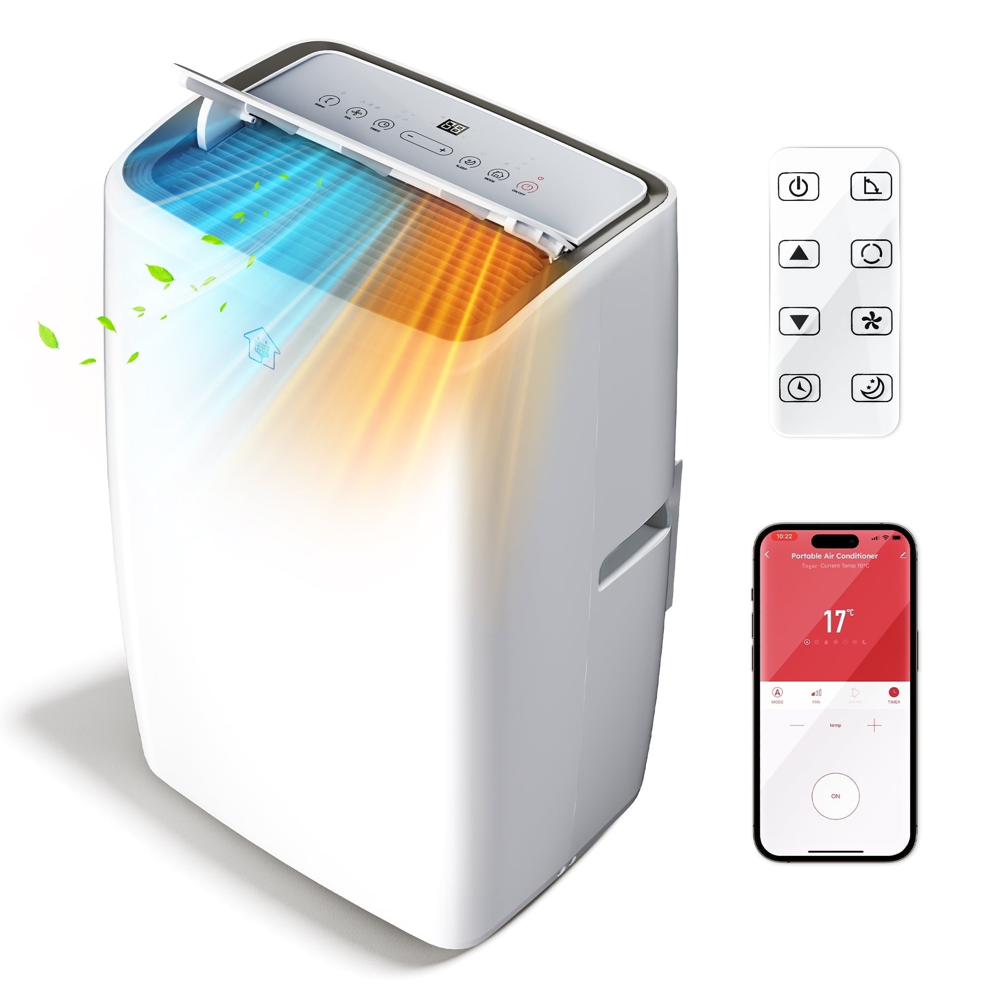 MF Studio 12000BTU ASHRAE Portable Air Conditioner with APP/Remote ...