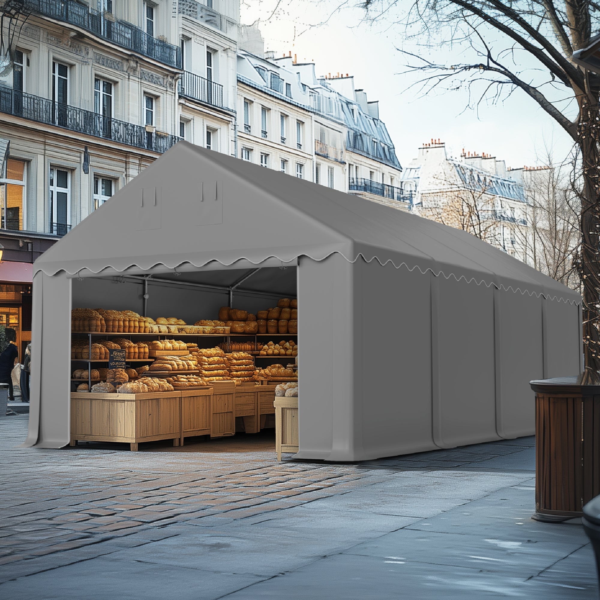 Summit Living 13 x 26 x 10 ft Heavy Duty Outdoor Commercial Canopy with ...