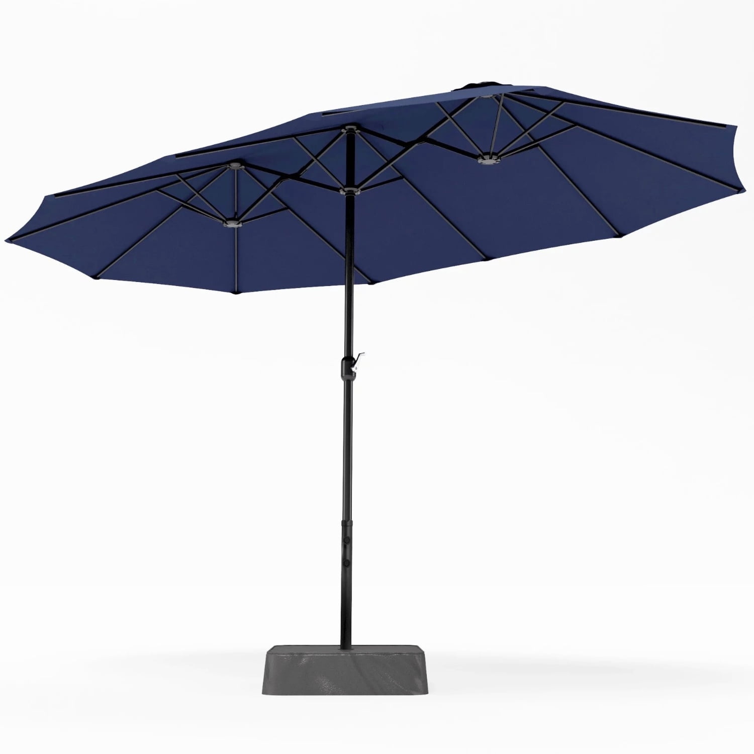 Summit Living 15 FT Double-Sided Patio Umbrella with Base Large Outdoor ...