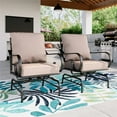 Summit Living 2-Piece Outdoor Lounge Rocking Motion Chairs with Seat ...