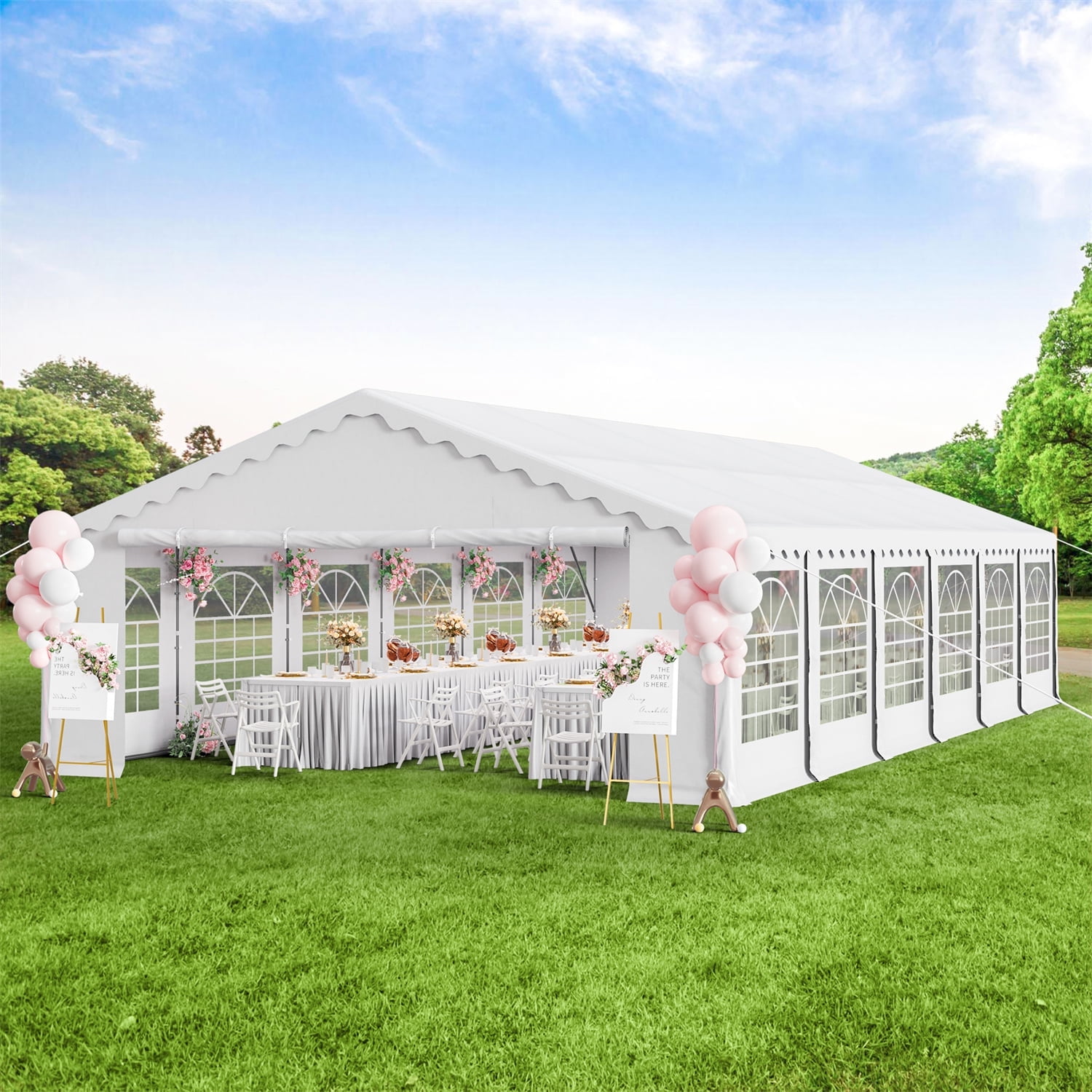 MF Studio 20'X40' Outdoor Party Tent, Event Shelter Canopy with 12 ...