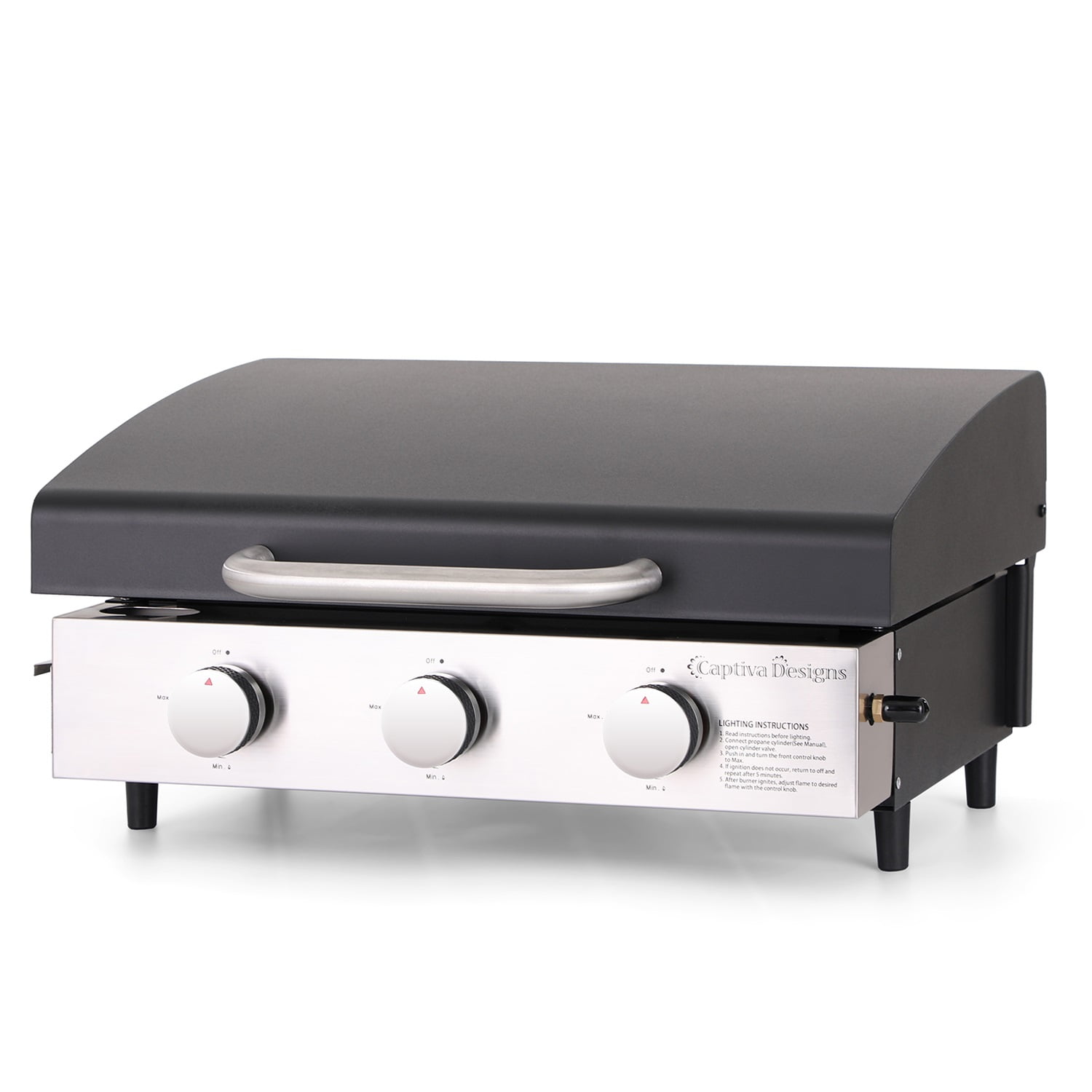 Summit Living 22-Inch Tabletop Griddle Portable Propane Gas Griddle ...