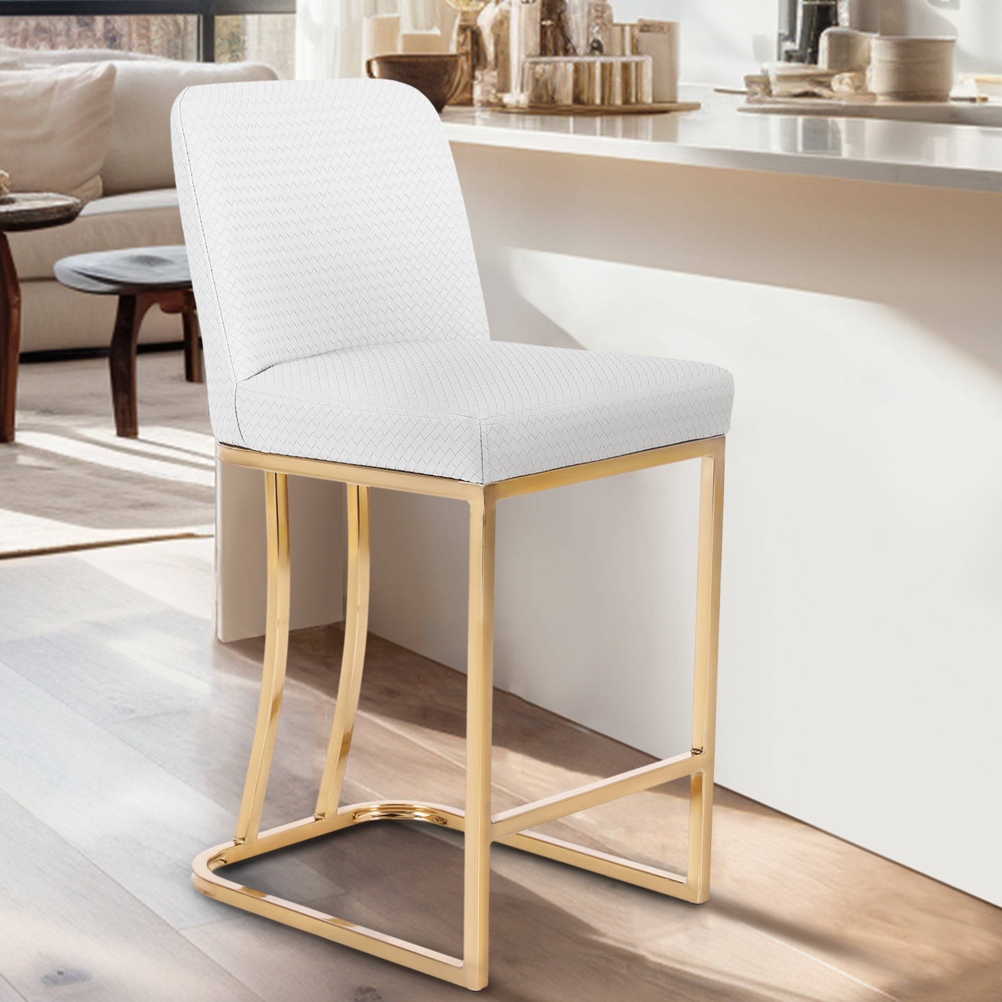 Summit Living 24 inch Counter Bar Stools with Back for Kitchen Dining ...