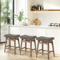 Summit Living 24 inch White & Gold Counter Bar Stools Set of 4 with ...