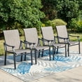 Summit Living 4-Piece Patio Dining Chairs, All-Weather Steel ...