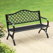 Innova Outdoor Patio 4 ft. Chippendale Cast Aluminum Park Bench - White ...