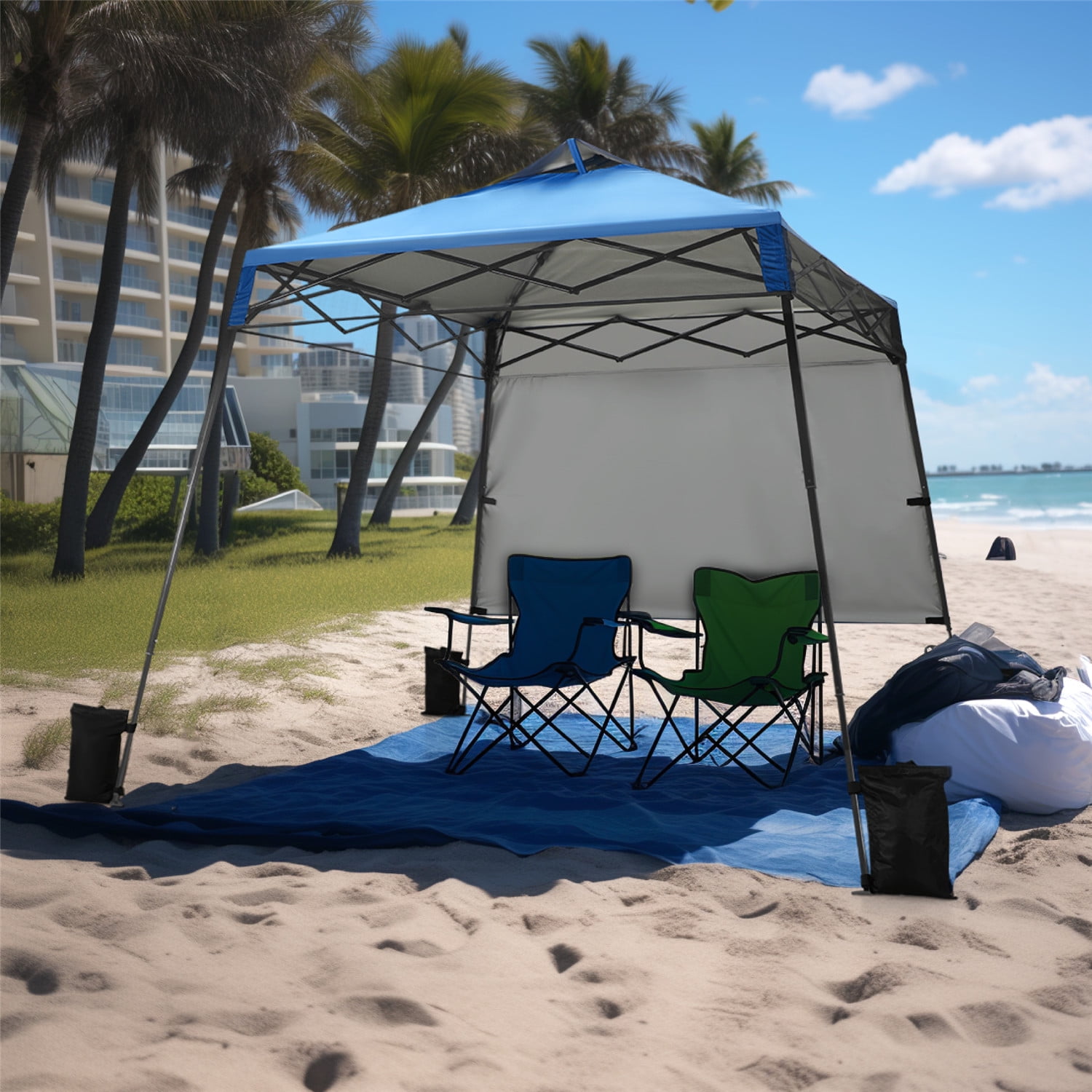 Summit Living 8 x 8 Ft Pop up Canopy Tent Easy up Shade Tent with 1 ...