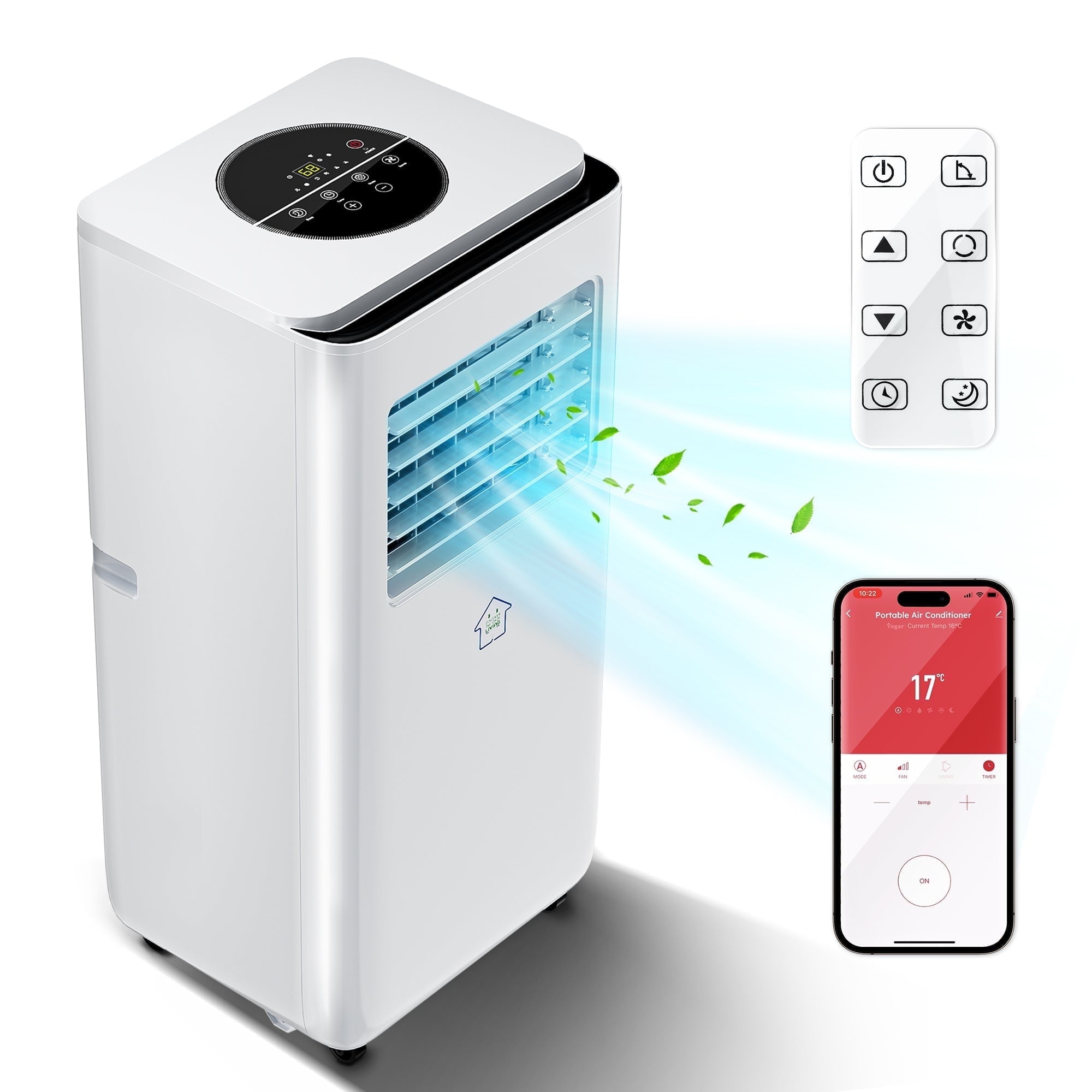 MF Studio 8000BTU ASHRAE Portable Air Conditioner with APP/Remote ...