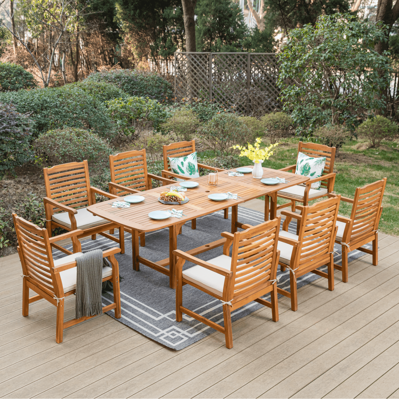 Wood outdoor dining store