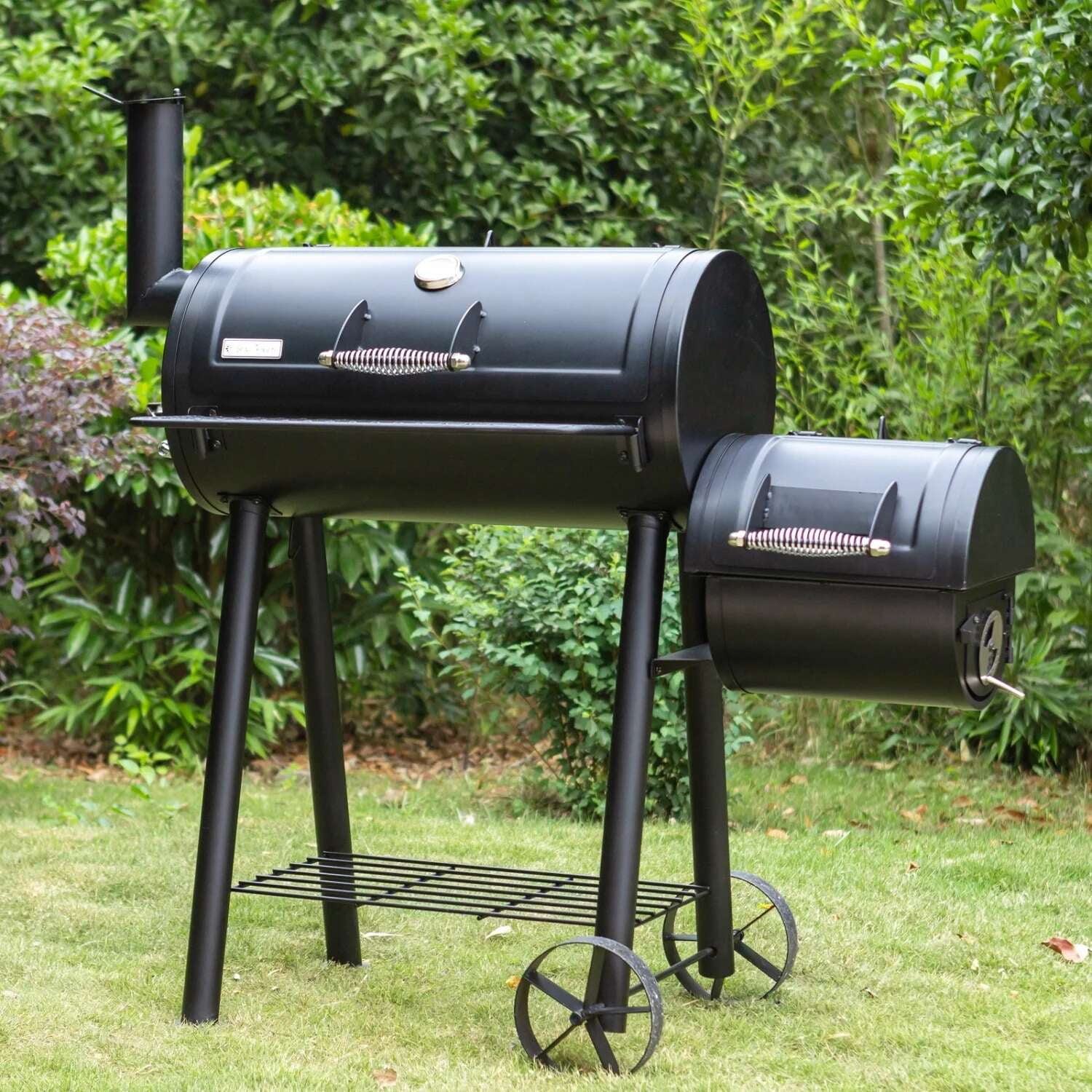 Summit Living Charcoal Grill with Offset Smoker 941 sq.in. Extra Large ...