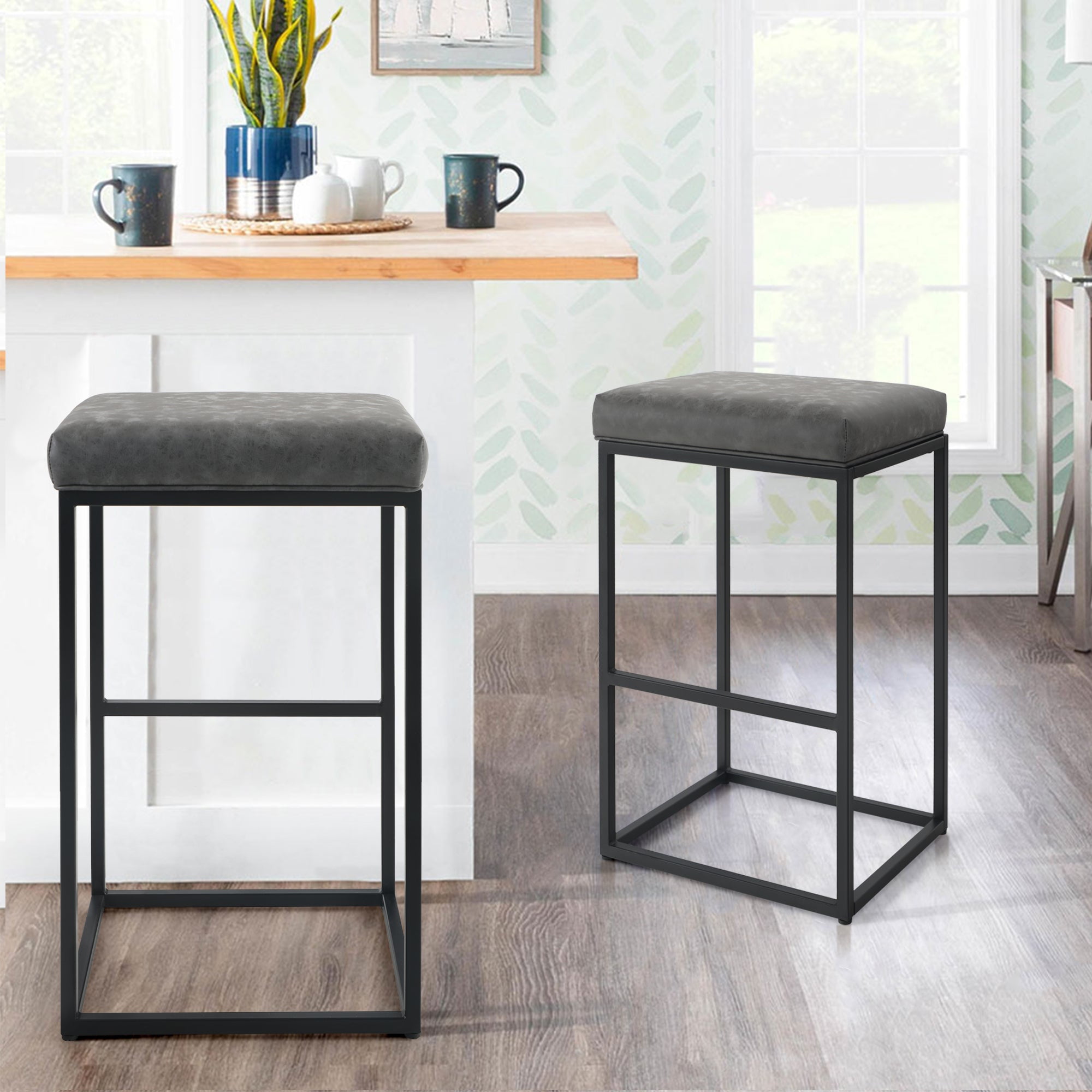 Summit Living Counter Height 30 inch Bar Stools Set of 2 for Kitchen ...