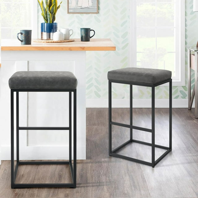 Summit Living Counter Height 30 inch Bar Stools Set of 2 for Kitchen ...