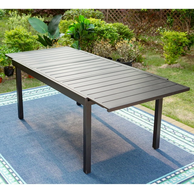 Summit Living Extendable Outdoor Dining Table, Length Up To 84" for 8 ...