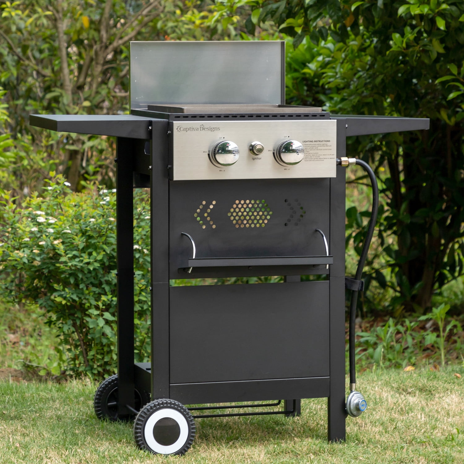 Summit Living BBQ & Barbeque Combination Outdoor Griddle and Gas Grill ...