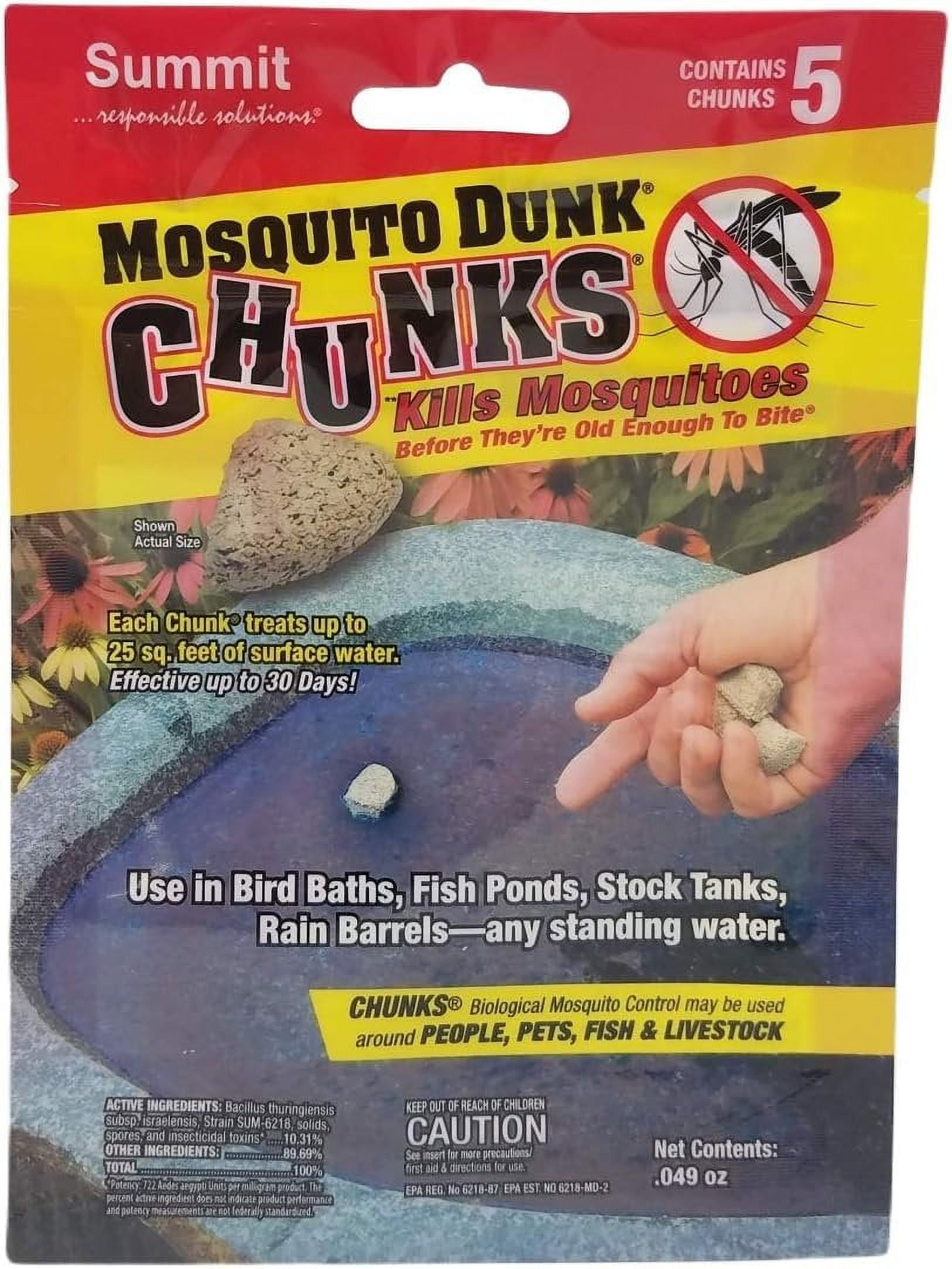 Summit Mosquito Dunk Chunks: Safe Indoor & Outdoor Insect Solution for ...