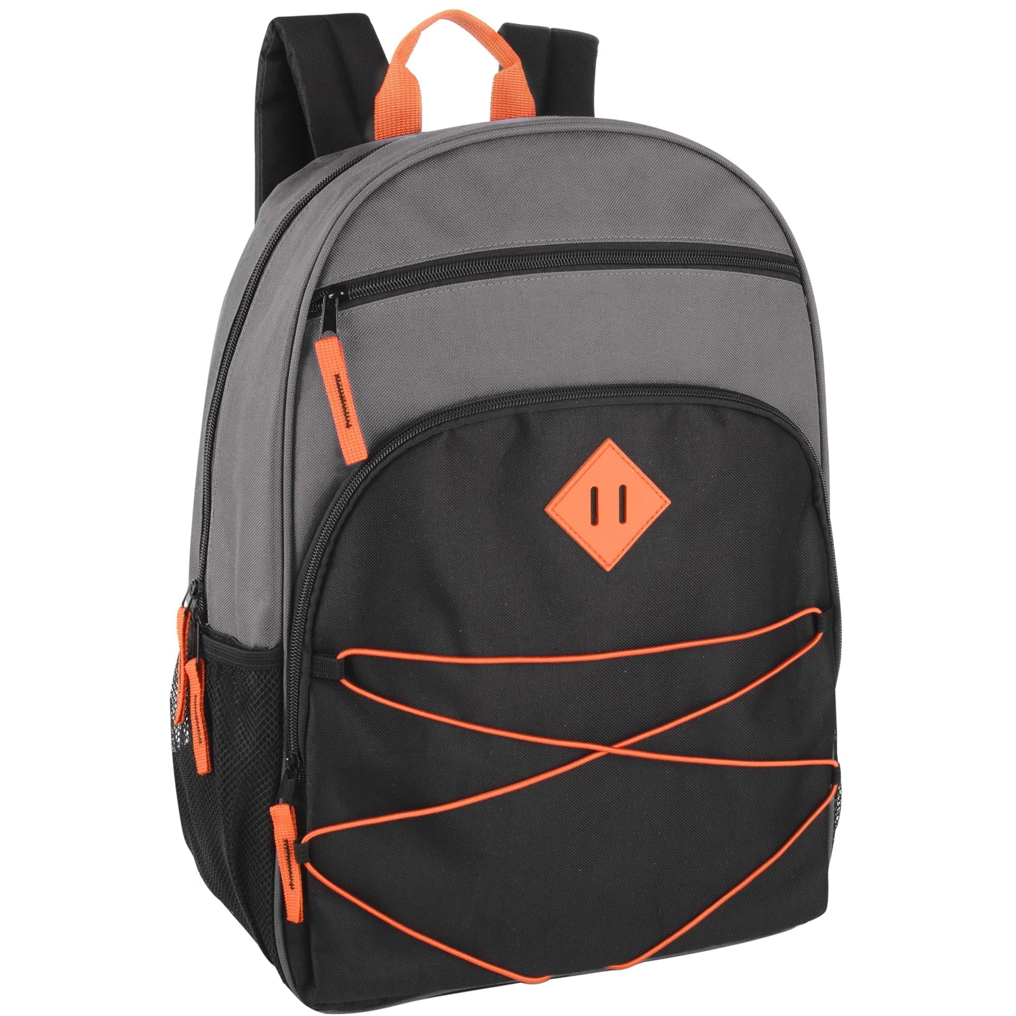 Summit Ridge Multipocket Bungee Cord Backpack in Gray Black 17x12x5.5 ...