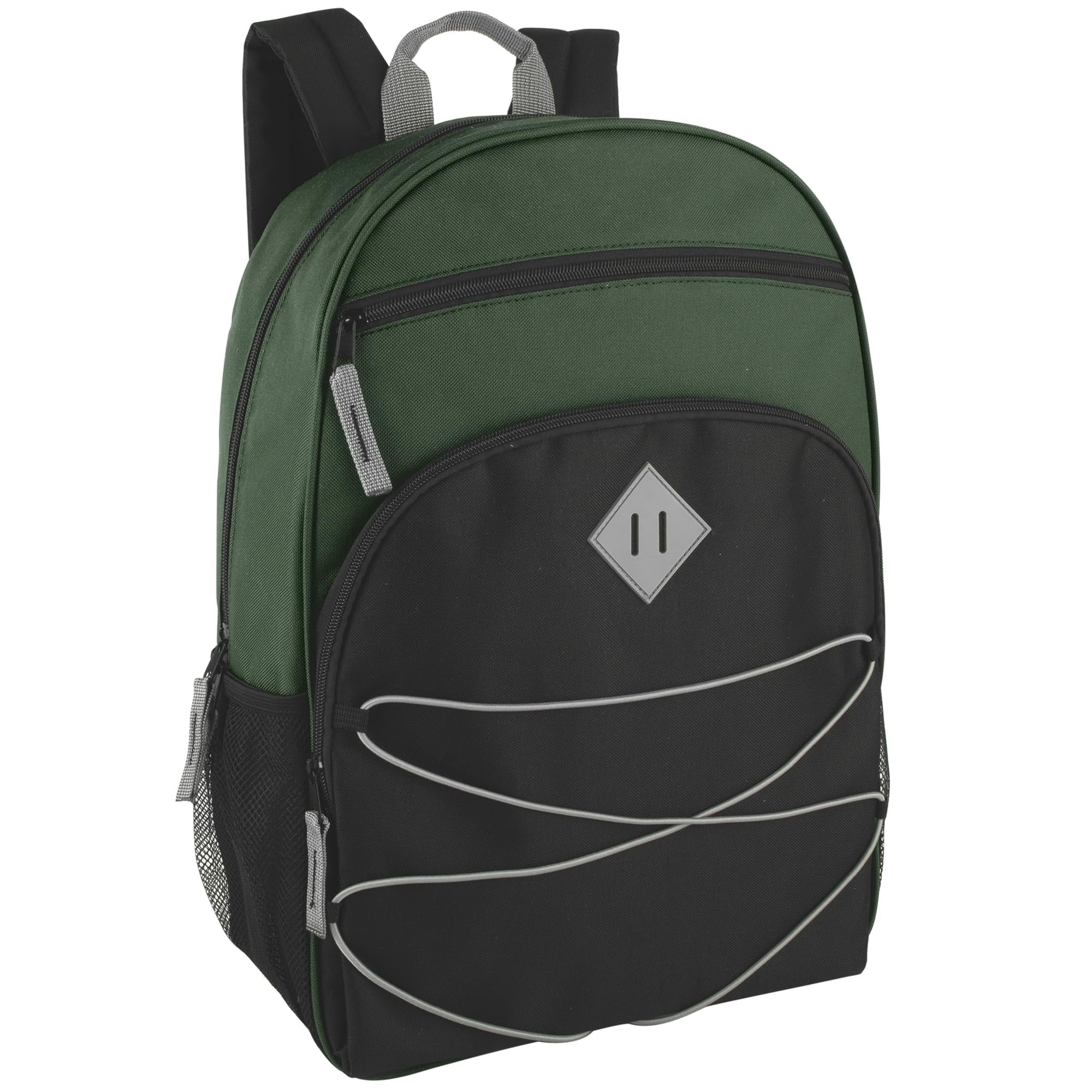 Summit Ridge Multipocket Bungee Cord Backpack in Hunter Green Black ...