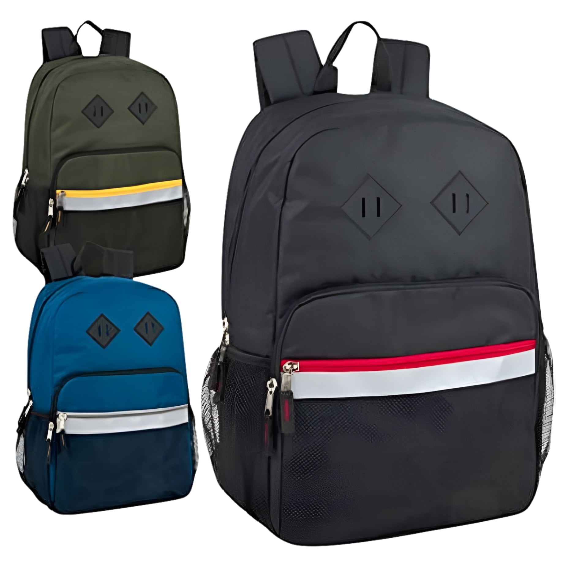 Summit Ridge Reflective Outdoor Hiking Backpacks, 18”, Multi-Pocket, 24 ...