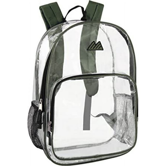 Summit Ridge Waterproof Clear Backpack with Water Bottle Holder Stadium ...