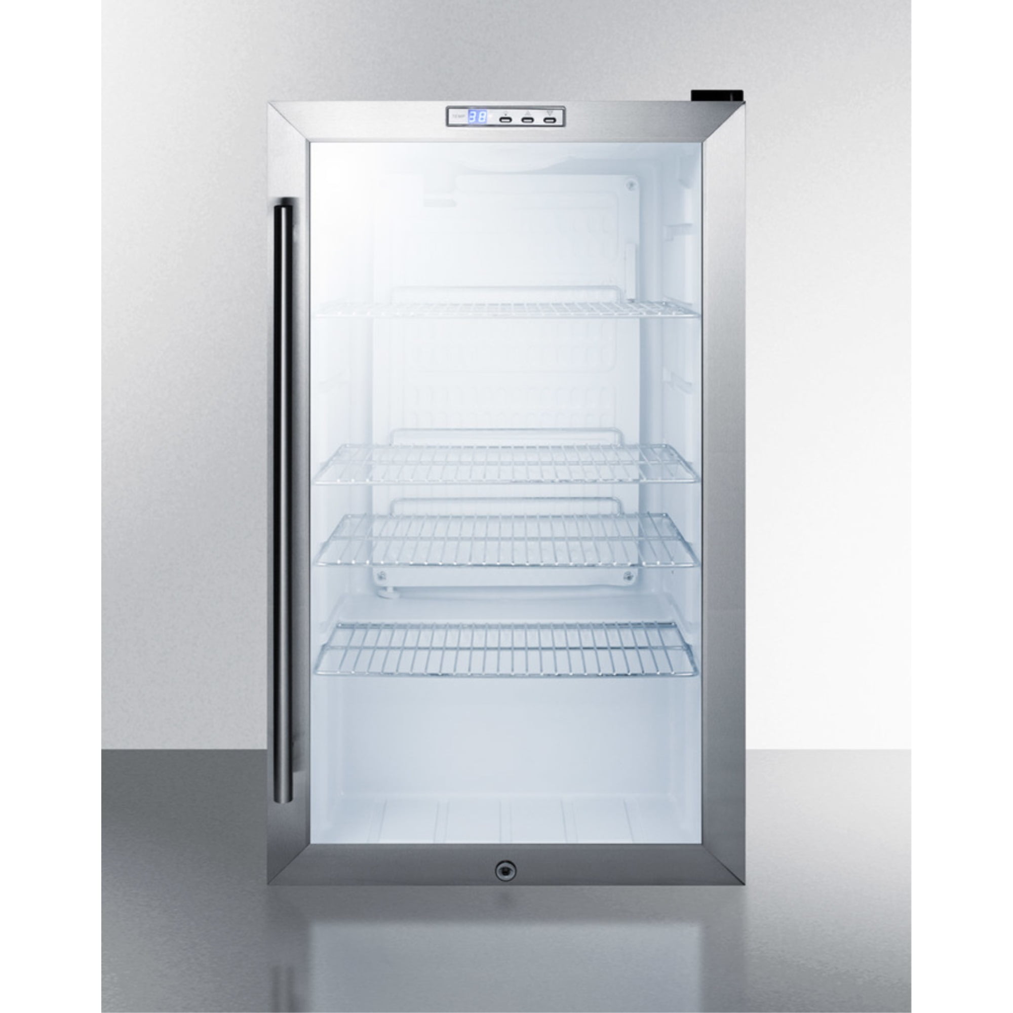 Summit Commercial Freestanding Beverage Merchandiser with digital ...