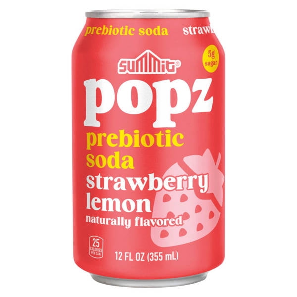 Summit Strawberry Lemon Flavored Prebiotic Soda, 12 fl oz can - (Pack ...