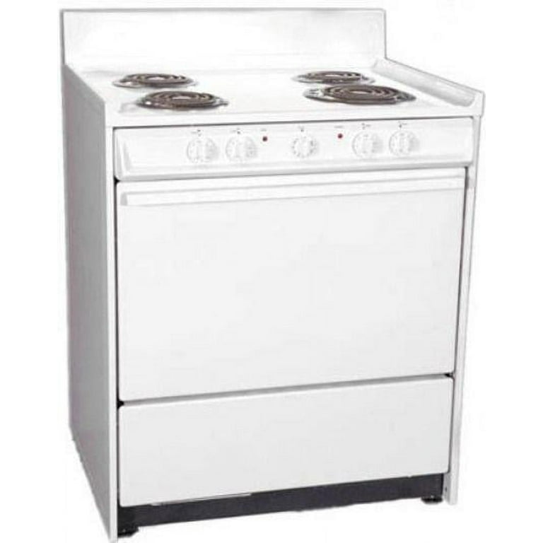 Summit WEM2171Q 30 in. Coil Top HUD Approved Electric Range with Cord Indicator Lights White