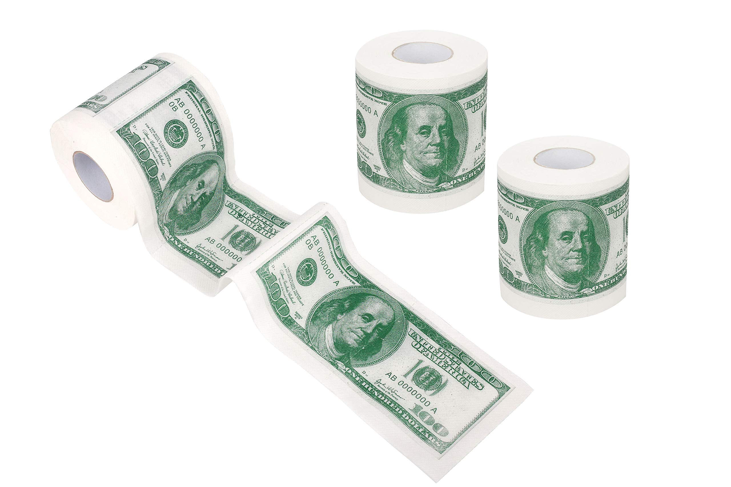 SummitLink 3 Rolls $100 AIF4 Hundred US Dollar Bill Toilet Paper Tissue ...