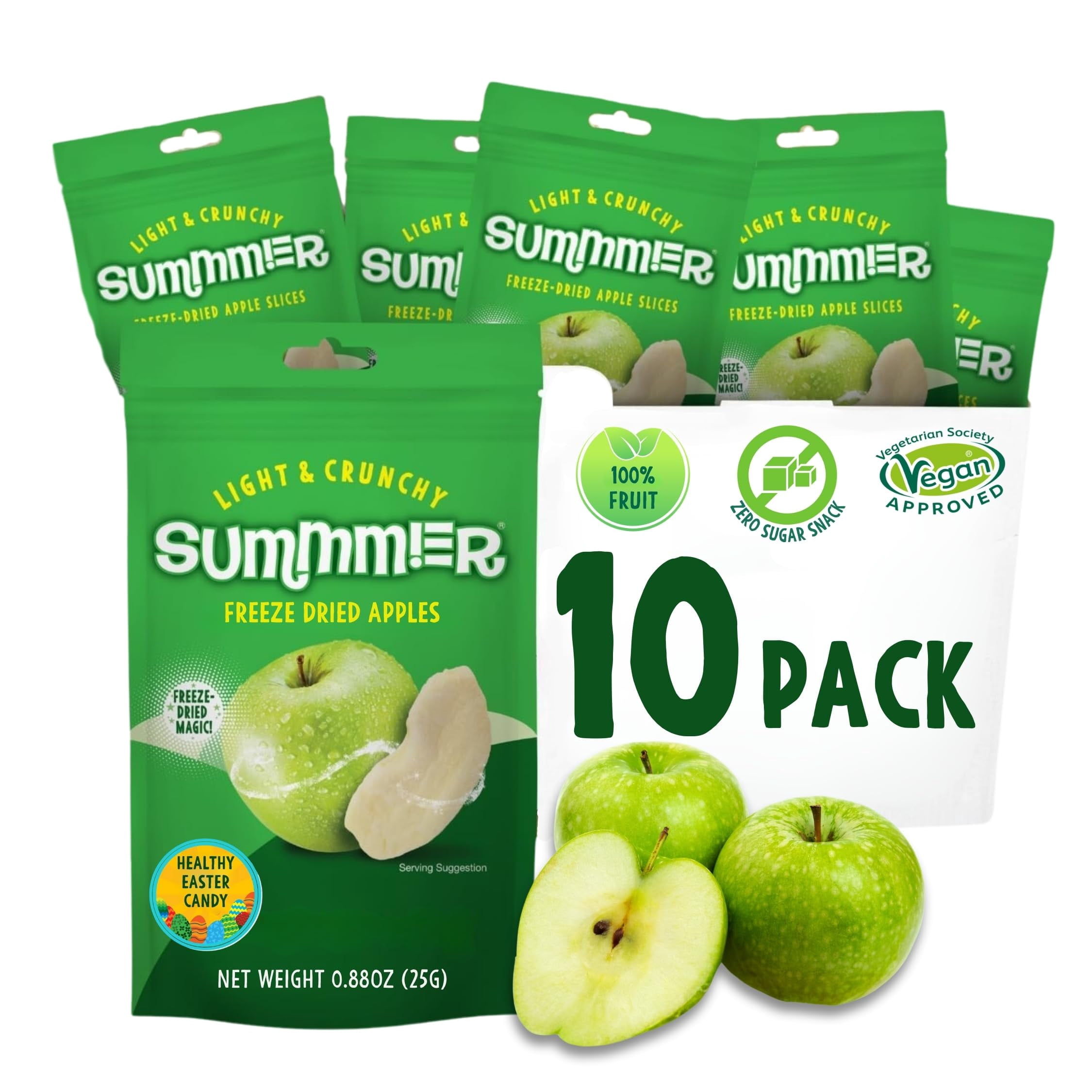 Summmer Freeze Dried Apple MZF22 Slices - 10 Packs - No Added Sugar ...
