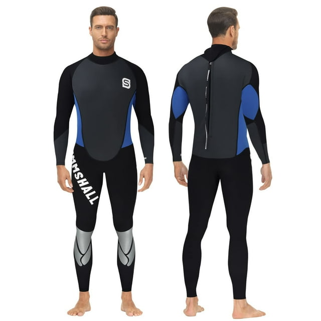 Summshall Men Wetsuits 3mm Neoprene Full Body Diving Suits SUP Thermal ...