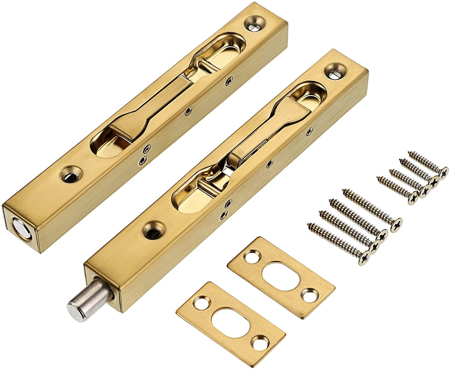 Sumnacon 2Pcs 6 Inch Door Bolts - Stainless Steel Concealed Security ...