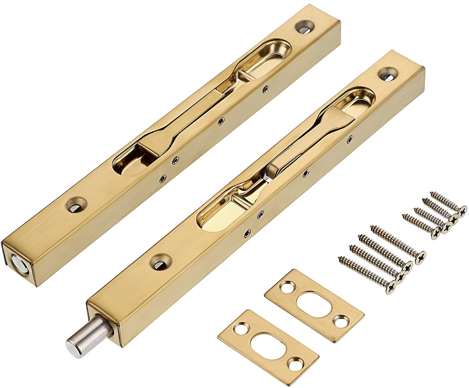 Sumnacon 2Pcs 8 Inch Door Bolts - Stainless Steel Concealed Security ...