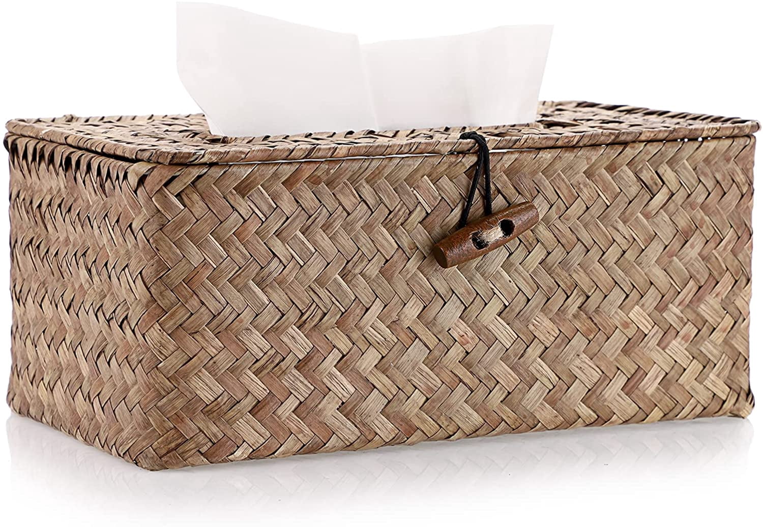 Sumnacon Tissue Box Cover Rectangle Tissue Box Seagrass Tissue Box ...