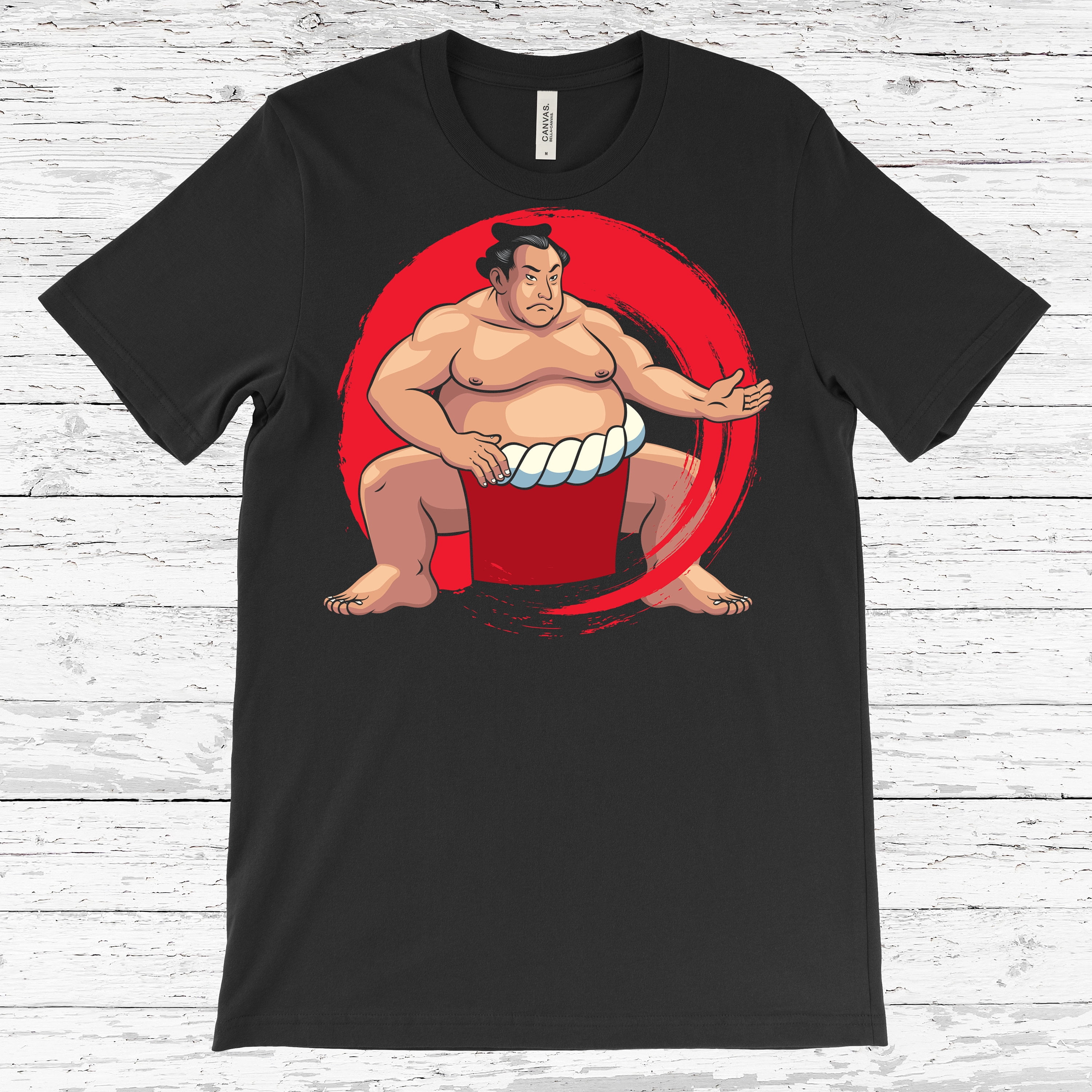 Sumo Japan Japanese Flag Wrestler T-Shirt Vintage Retro Traditional ...