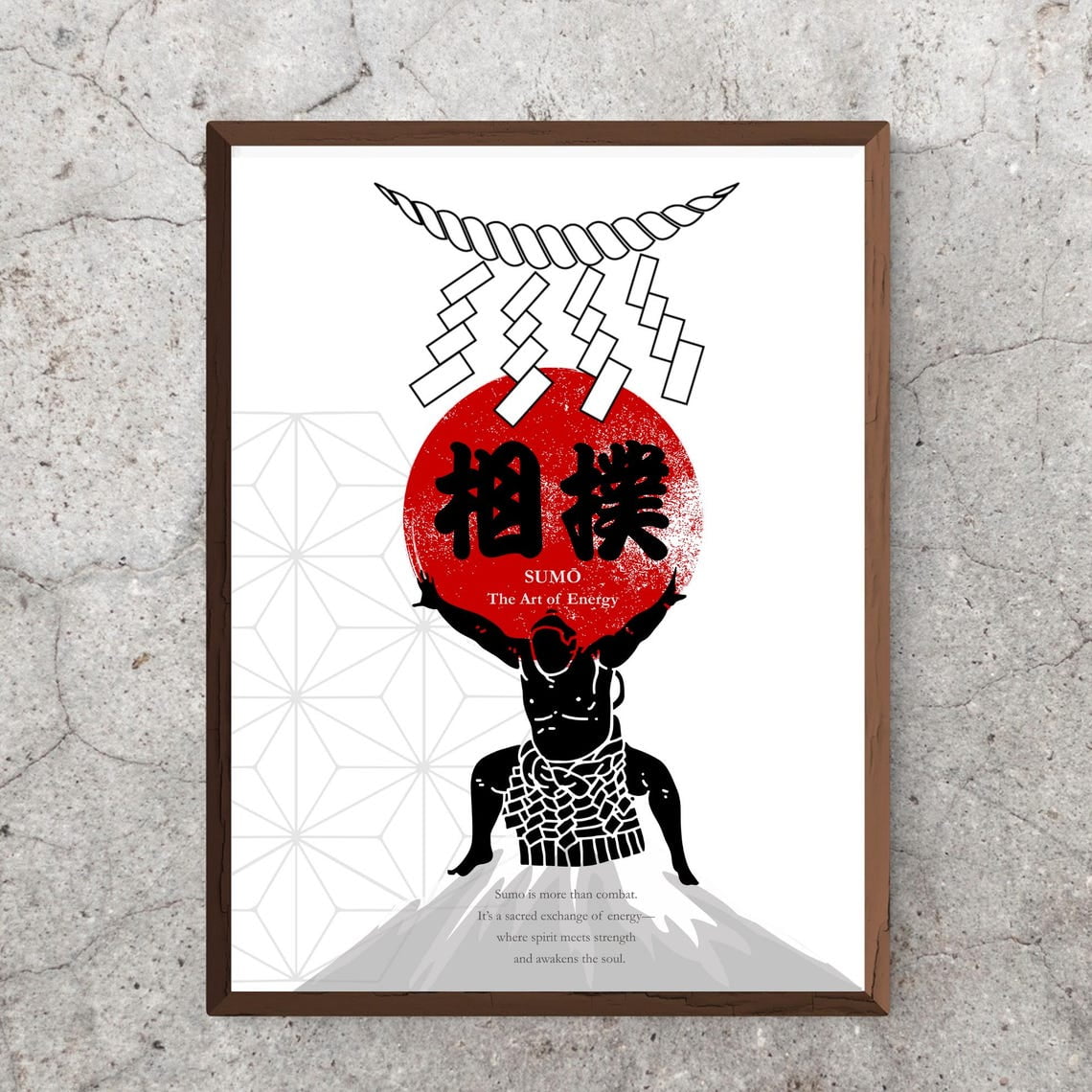 Sumo, Sacred Energy Art Print, Japanese Martial Spirit Wall Art, Sumo ...