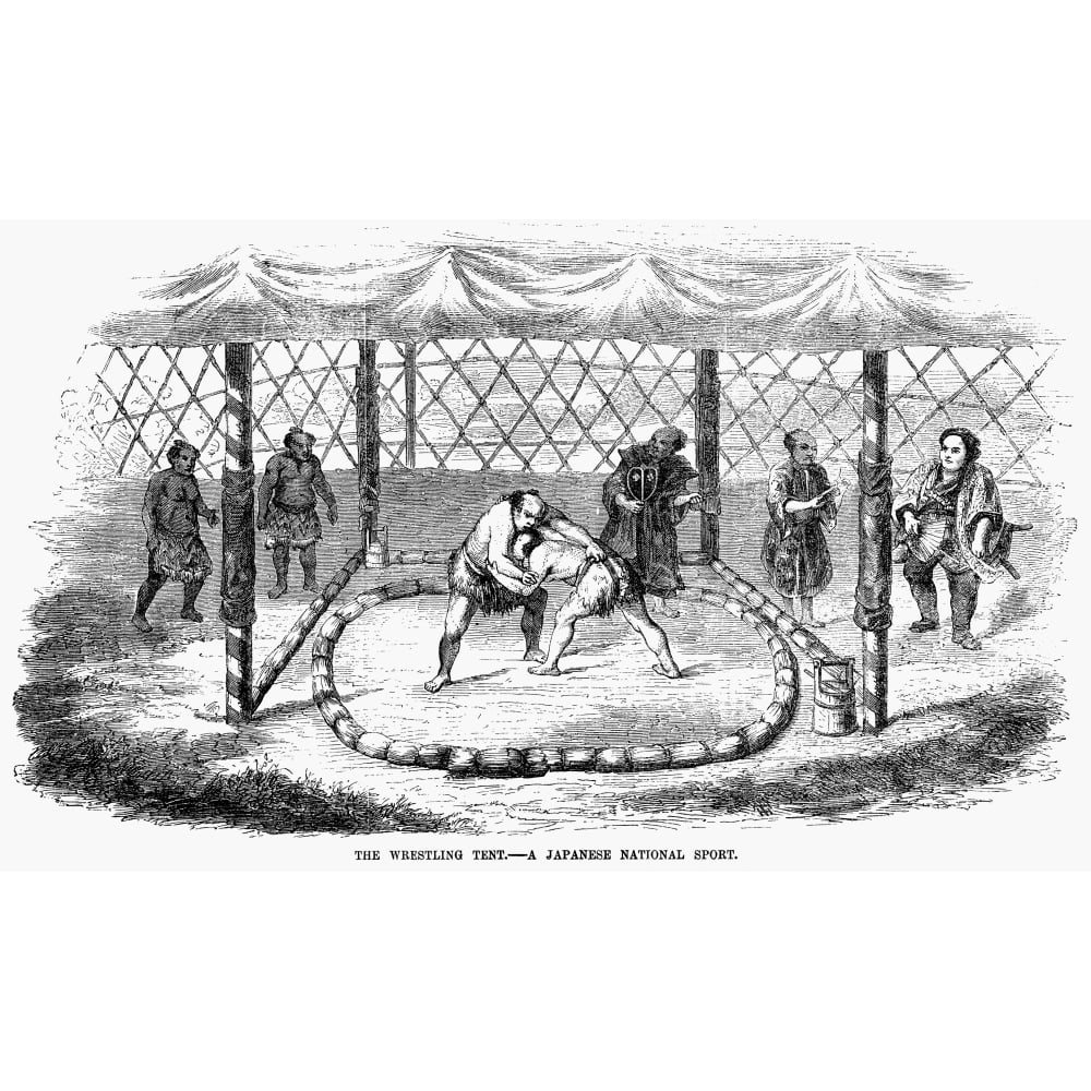Sumo Wrestling 1853. N'The Wresting Tent. - A Japanese National Sport ...