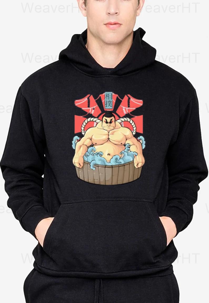 Sumo furo Hoodiewith traditional bath theme and sumo charm - Walmart.com