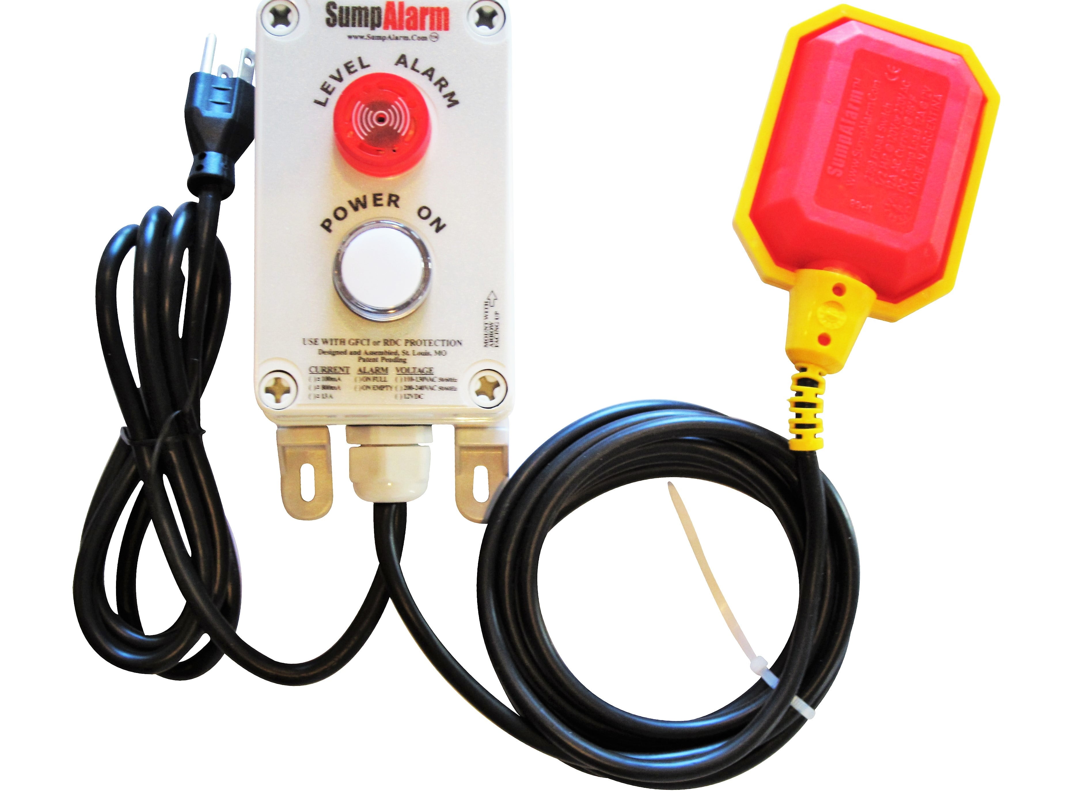 Sump Alarm High Level Water Tank Alarm with Power Indicator, 10ft Cable ...