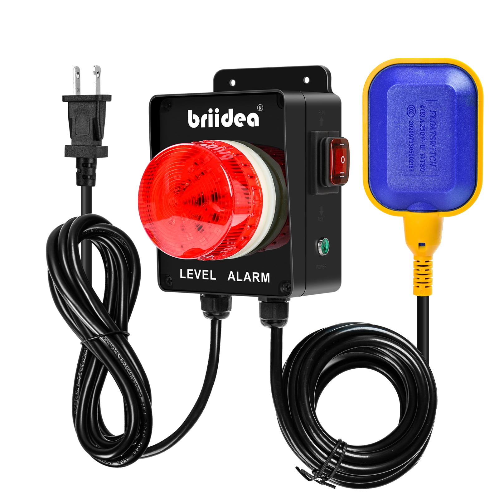 Sump Pump Alarm, Briidea Indoor/Outdoor High Water Septic Tank Alarm ...