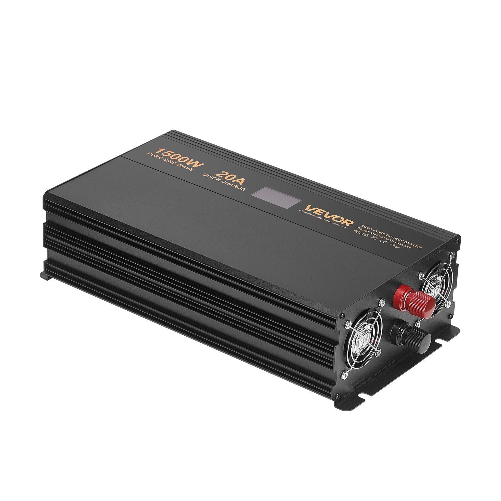 Sump Pump Battery Backup 1500W with LCD Screen, Automatic Battery ...