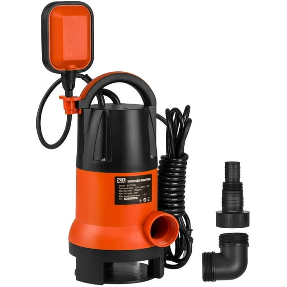 1HP Submersible Sump Pump with Automatic Float Switch for Pool, Pond ...