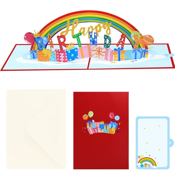 Sumptuousness Rainbow Burst Up Card Permanent Pliable Plan With ...