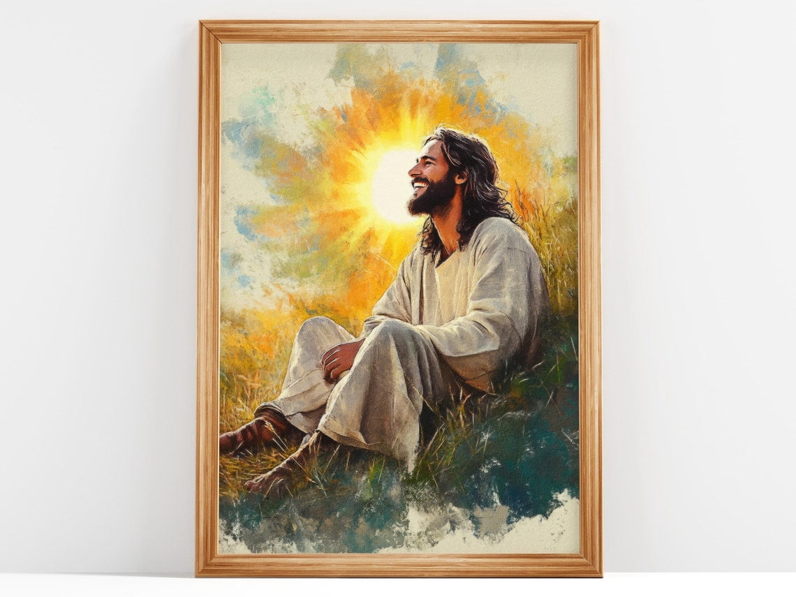 Sun And Smiles, Modern Christian Art, Jesus Portrait, Jesus Art, Lds ...