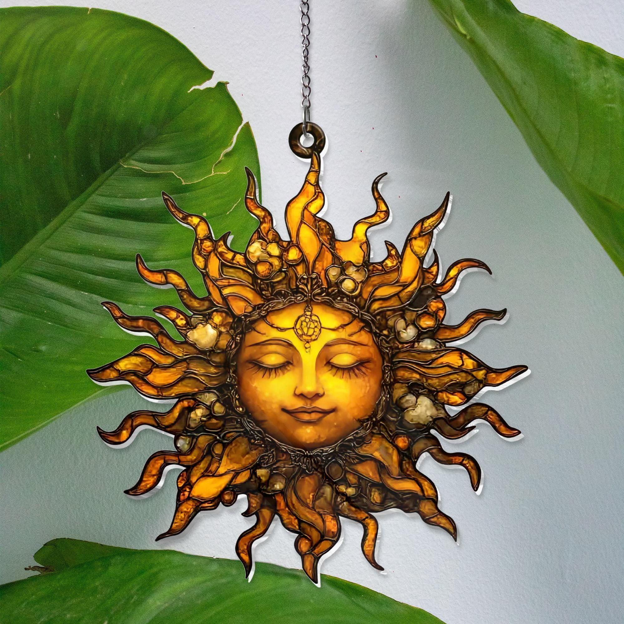 Sun Art Acrylic Suncatcher Window Hanging, Single-Sided UV Printed Faux ...