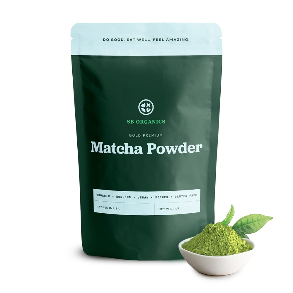 Sun Bay Organics Matcha Green Tea Premium Powder - USDA Organic Non-GMO ...