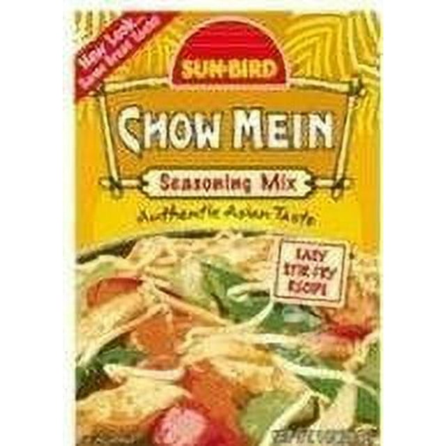 Sun-Bird Chow Mein Seasoning Mix (1 oz Packets) 4 Pack by Sun Bird ...