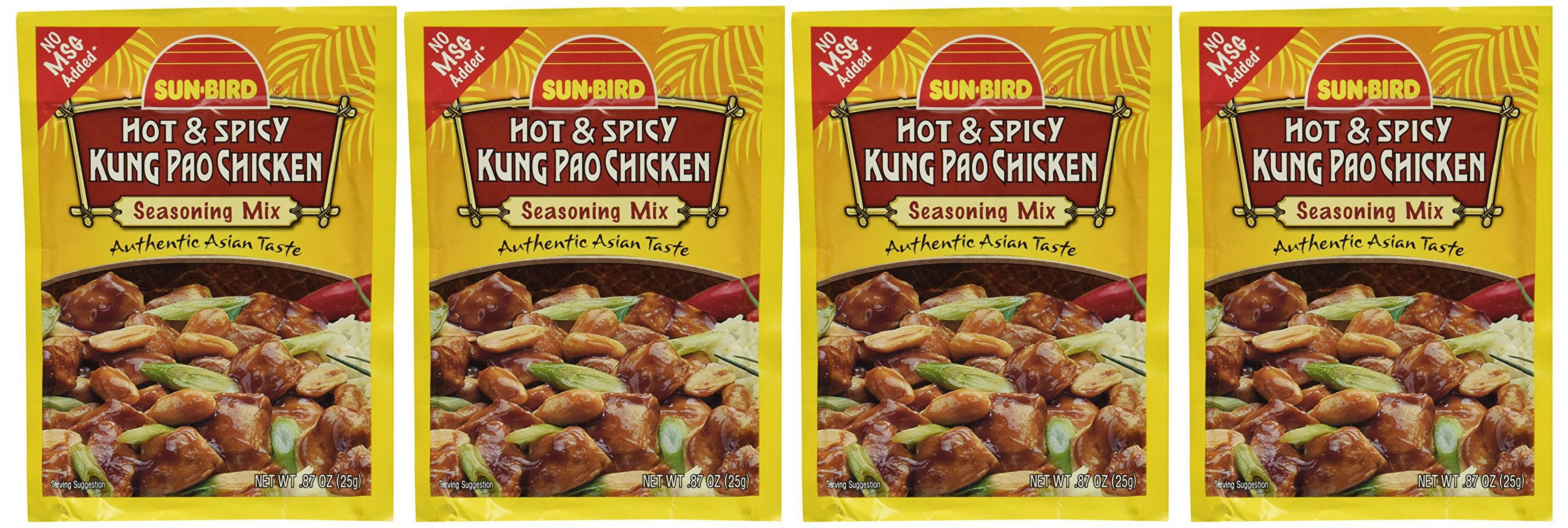 Sun-Bird HOT & FEV6 SPICY KUNG PAO CHICKEN Asian Seasoning Mix, .87oz ...