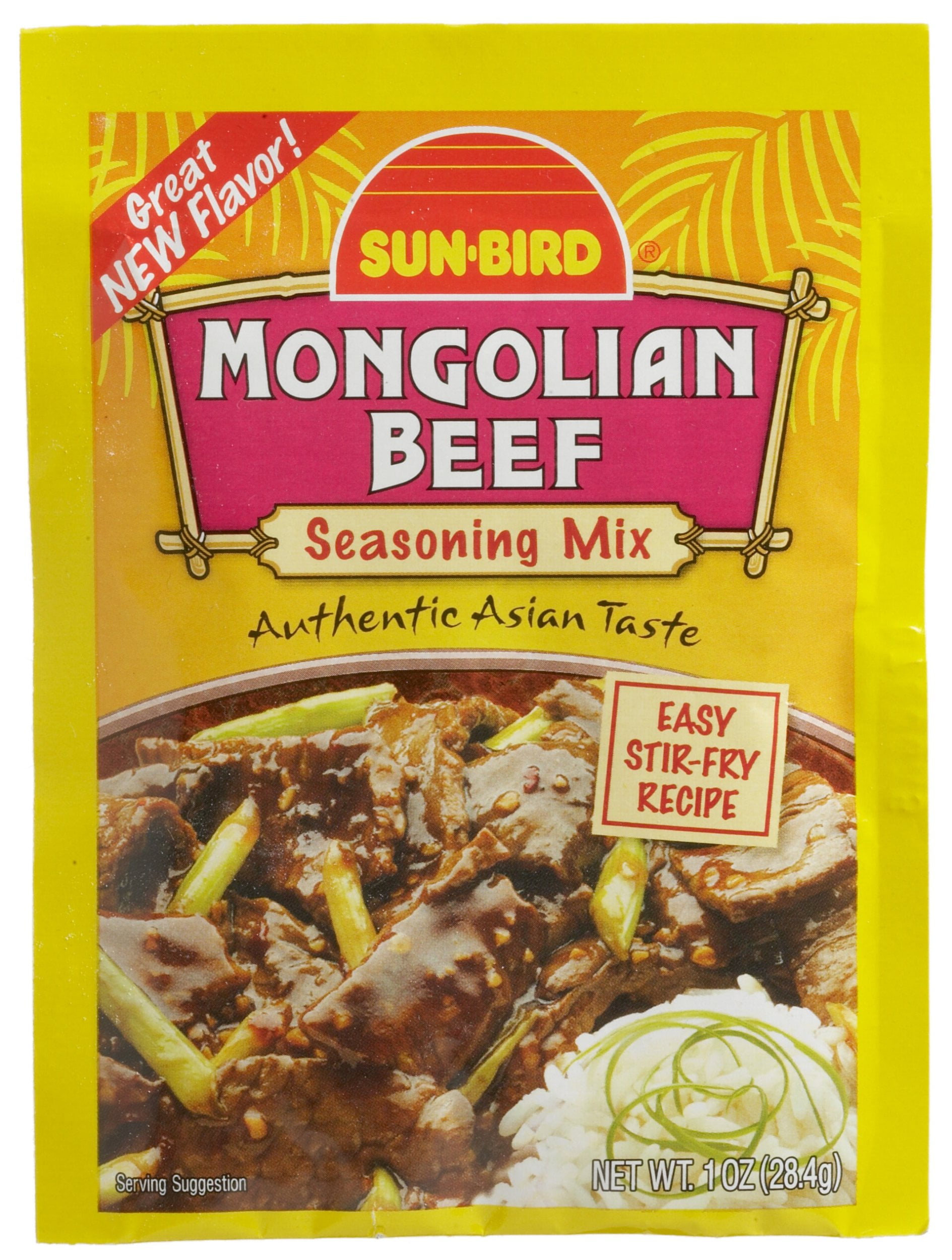 Sun Bird Seasoning Mix, Mongolian Beef, 1-Ounce Packets (Pack of 24 ...
